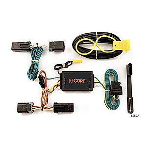 CURT 55597 Vehicle-Side Custom 4-Pin Trailer Wiring Harness, Fits Select Dodge Durango, Chrysler Aspen , black