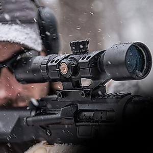 TRUGLO TRU-BRITE 30 Series Illuminated Tactical Rifle Scope with Etched Illuminated Dual Color Reticle and Scope Mount, 3-9 x 42mm, Black