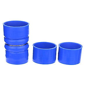 Heavy Duty High Temp Reinforced Silicone Intercooler Boots Kit with Hose Clamps Compatible with 1999.5 2000 2001 2002 2003 Super duty 7.3L Ford Powerstroke F-250 F-350 Turbo Diesel (blue)