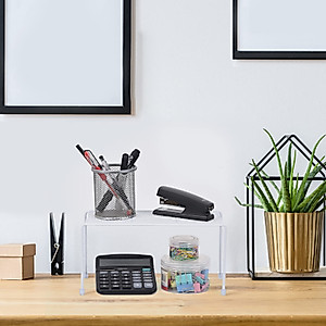 JBESUHI Mesh Kitchen Shelves,Cabinet Storage Shelf Rack, Cabinet Organization Mini Storage Shelf (White, 6)