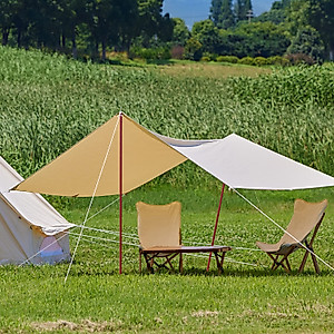 Sutekus Tent Pole Replacement Accessorie 2pc/Set Adjustable Tent Tarp Poles Steel Rods for Tent Tarp Awning, from 31.9" to 76.9" (Red)