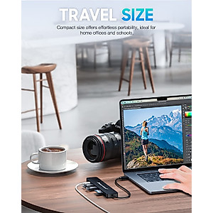 Hiearcool USB C Hub, Adapter USB C Dongle for MacBook Pro, 7 in 1 USB C to HDMI Adapter, USB C Hub,Adapter USB C Dongle for MacBook Pro, 7 in 1 USB C to HDMI Multi-port Adapter Docking Station