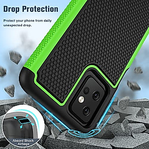 FNTCASE for Motorola Moto G-Power-2023 Case: Moto G 5G 2023 Case | Dual Layer Protective Heavy Duty Cell Phone Cover Shockproof with Textured - Military Protection Bumper - Green