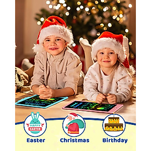 UCIDCI LCD Writing Tablet 10inch Doodle Board - Colorful Screen Electronic Toddler Drawing Tablet Drawing Pad, Educational Learning Toddler Toys for 3 4 5 6 7 8 Year Old Kids Girls Boys