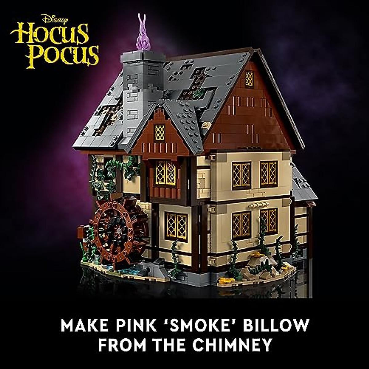 LEGO Ideas Disney Hocus Pocus: The Sanderson Sisters' Cottage Collectible Building Set, Unique Gift Idea for Adults and Fans of Disney Movie Hocus Pocus, includes Sanderson Sister Minifigures, 21341