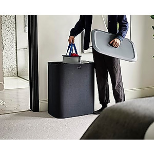 Joseph Joseph Tota Trio 90-liter Laundry Hamper Separation Basket with Lid and Removable Bags - Black