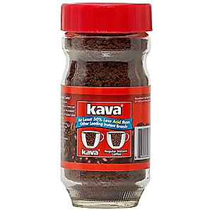 Kava Acid Reduced Instant Coffee in Glass Jar, 4 Ounce (Pack of 1)