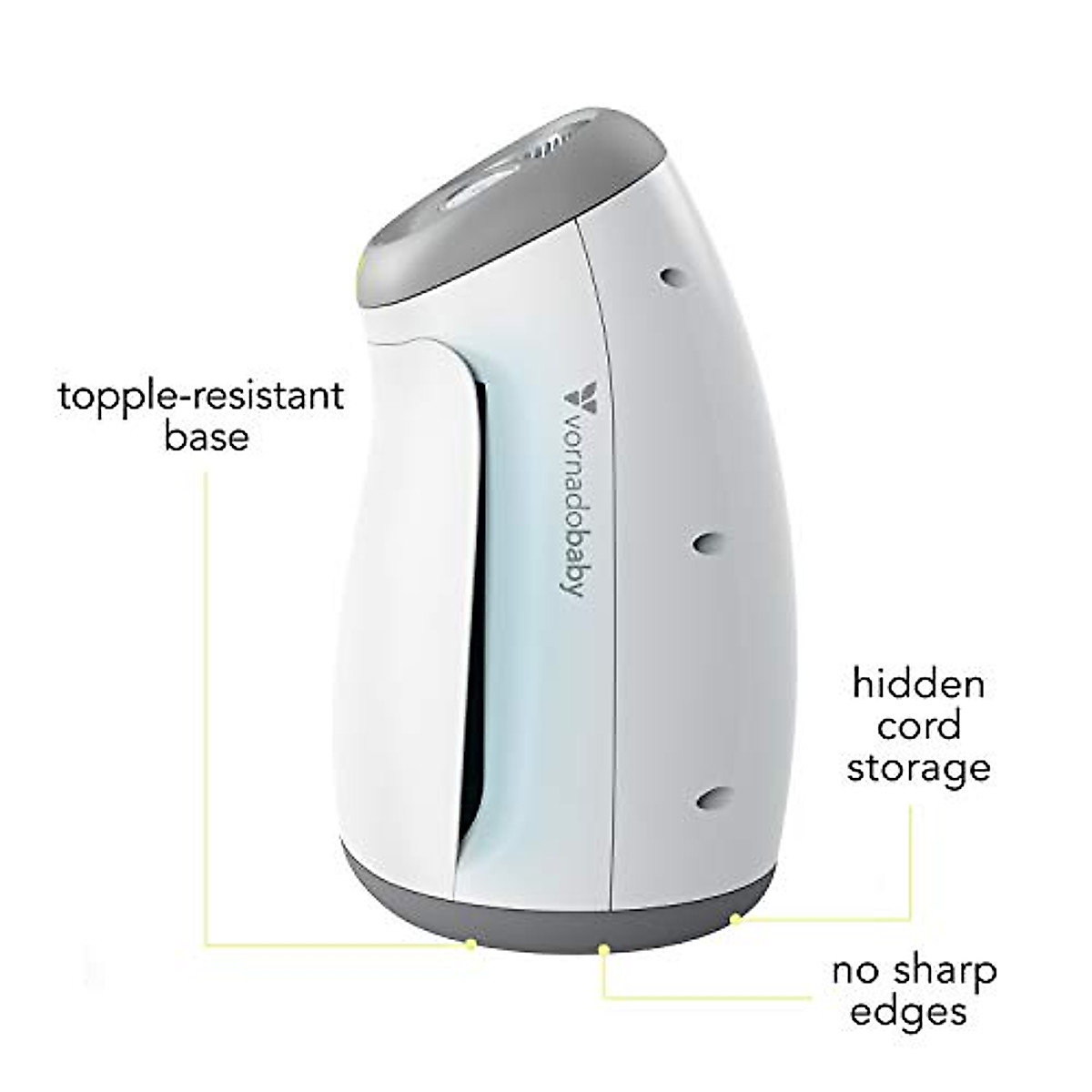 Vornadobaby Purio Nursery Air Purifier with True HEPA Filter, Safety Features, and Soothing Glow