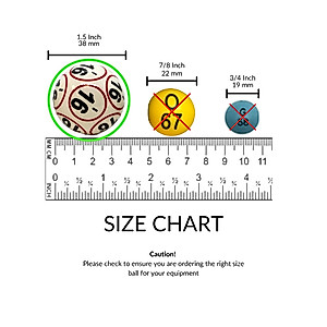 MR CHIPS Professional 12 Sided Coated Bingo Balls - Ping Pong Style for Electronic Equipment and Large Cages Multi-Colored 1.5” (38 mm)