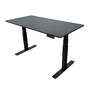 Luxor Furniture Luxor-60 3-Stage Dual-Motor Electric Stand Up Desk (STANDE-60-BK/BO) Office Furniture, Black