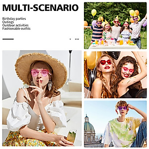 Pink Heart Sunglasses, Heart Glasses, 4 Pairs Heart Shaped Sunglasses Bulk, Red Heart Sunglasses, Party Clear Heart Shaped Glasses, Purple Heart Sunglasses, Hot Pink Heart Sunglasses for Women Men