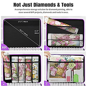 ARTDOT 420 Slots Diamond Painting Storage Accessories for Art Kits, Shockproof Jars for Jewelry Beads Rings Charms Glitter Rhinestones