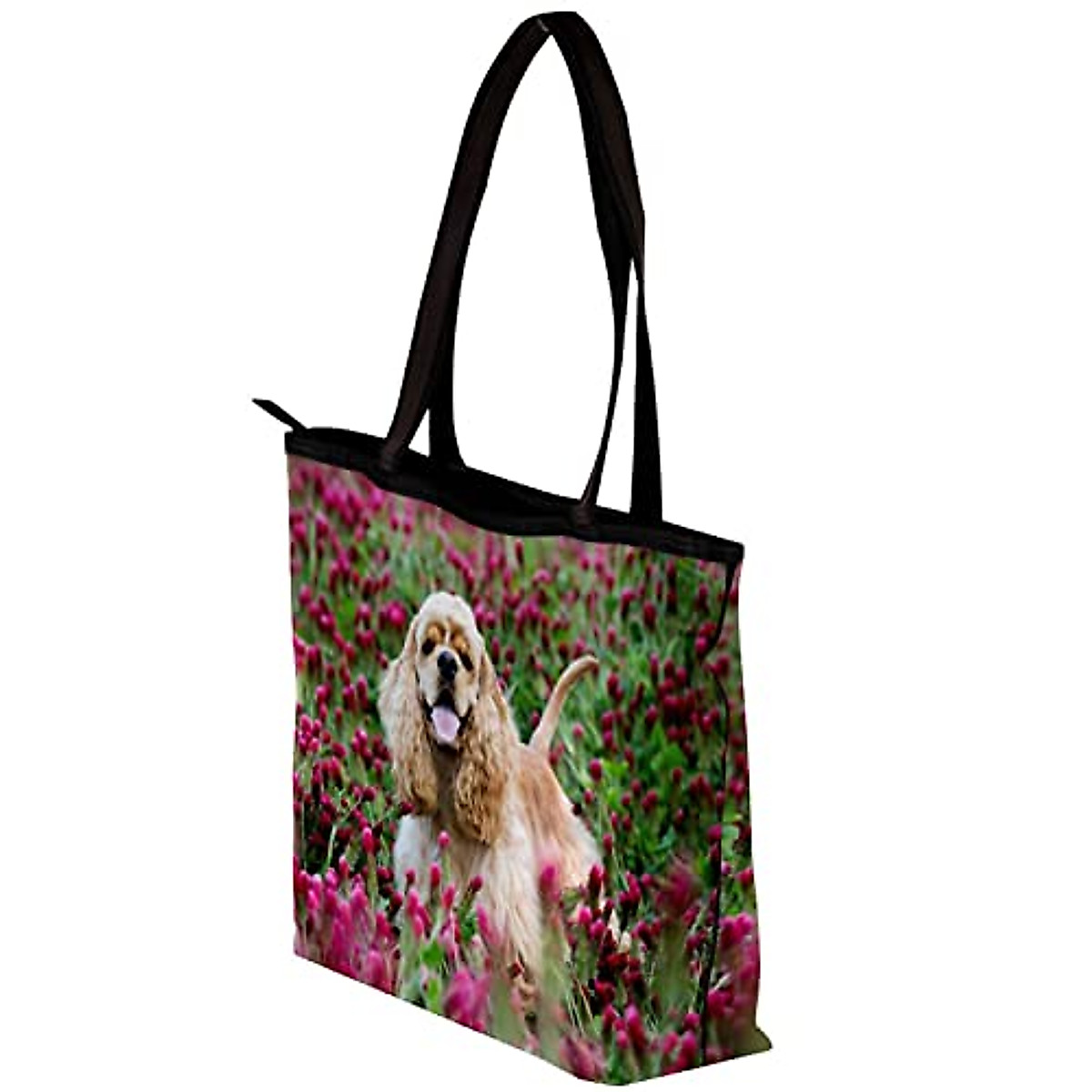 YZUOUZY Tote Bag for Women Purse,American Cocker Spaniel Clover dog,Shoulder Bag Portable Handbag Casual Crossbody Bag with Zipper