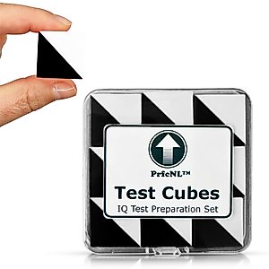 IQ Test Cubes (Black and White) – 9 Kohs Cubes, Practice for Block Design Test, BDT, WPPSI, WAIS IV and WISC V Test, Montessori Educational Blocks to Improve Concentration, Coordination and Memory
