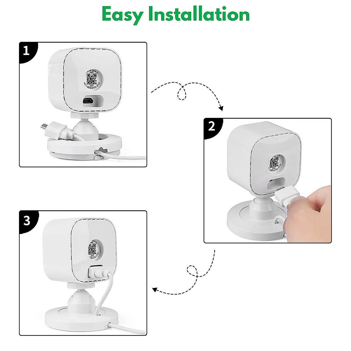 Zeshbit 2Pack 25ft/7.5m Power Cable for Blink Mini Security Camera, Extension USB Cable Continuously Charging Your Blink Mini Indoor Plug-in Smart Camera (Plug and Camera are Not Included)