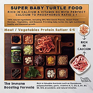 Ultra Fresh Floating Baby Turtle Food, All Natural Ingredients, Wild Sword Prawn, Calcium Vitamin D Enriched for Picky Aquatic Baby & Juvenile Turtles, Baby Turtle Nutri Stick 1.6 oz
