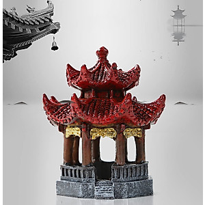 Sdeetesamjun Fairy Garden Accessories Mini Pavilion Pagoda Garden Statue Zen Garden for Desk Japanese Home Office Decor Meditation Accessories