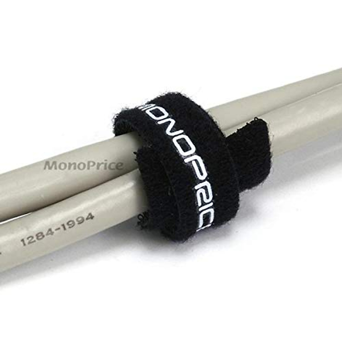 Monoprice Hook & Loop Fastening Cable Ties 6inch, 10pcs/Pack - Black