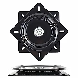 2Pack 8 Inch Lazy Susans Turntable Bearings Swivel Zinc Plate, Black Square Lazy Susan Hardware, Heavy Duty Lazy Susan Replacement Parts, 500LB Capacity Load(Black) (2Pack 8 Inch)