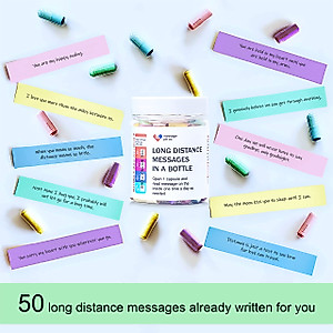 Long Distance Relationships Gifts Love Messages in a Bottle Gift for Boyfriend or Girlfriend (50PCS) Pre-Written Love Capsules Letters in Plastic Jar