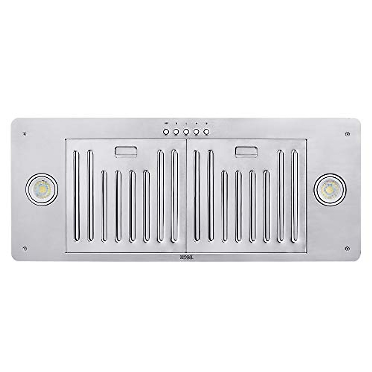 KOBE INX2730SQB-700-2 Brillia 30-inch Built-in/ Insert Range Hood, 3-Speed, 550 CFM, LED Lights, Baffle Filters, Stainless Steel