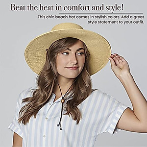 San Diego Hat Company Women's 4-inch Brim Ultrabriad Sun Hat with Adjustable Chin Cord, Natural, One Size