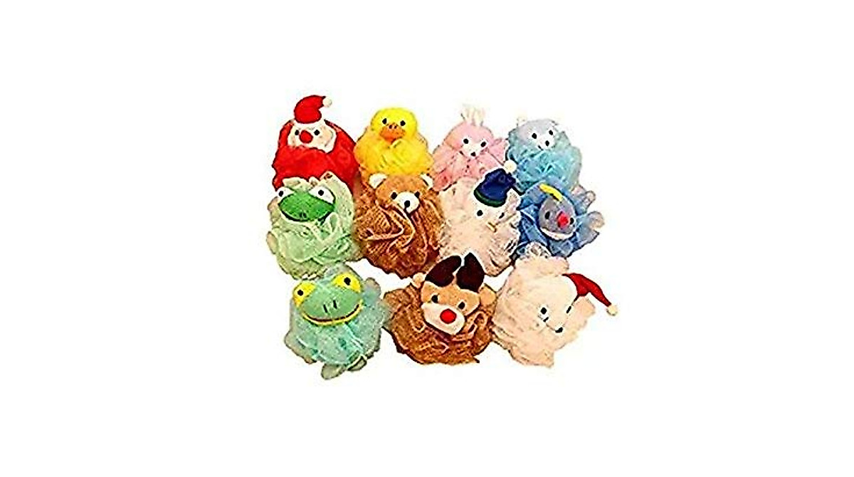 Cute Cartoon Bath Sponges - 4 Pack with Fun Designs