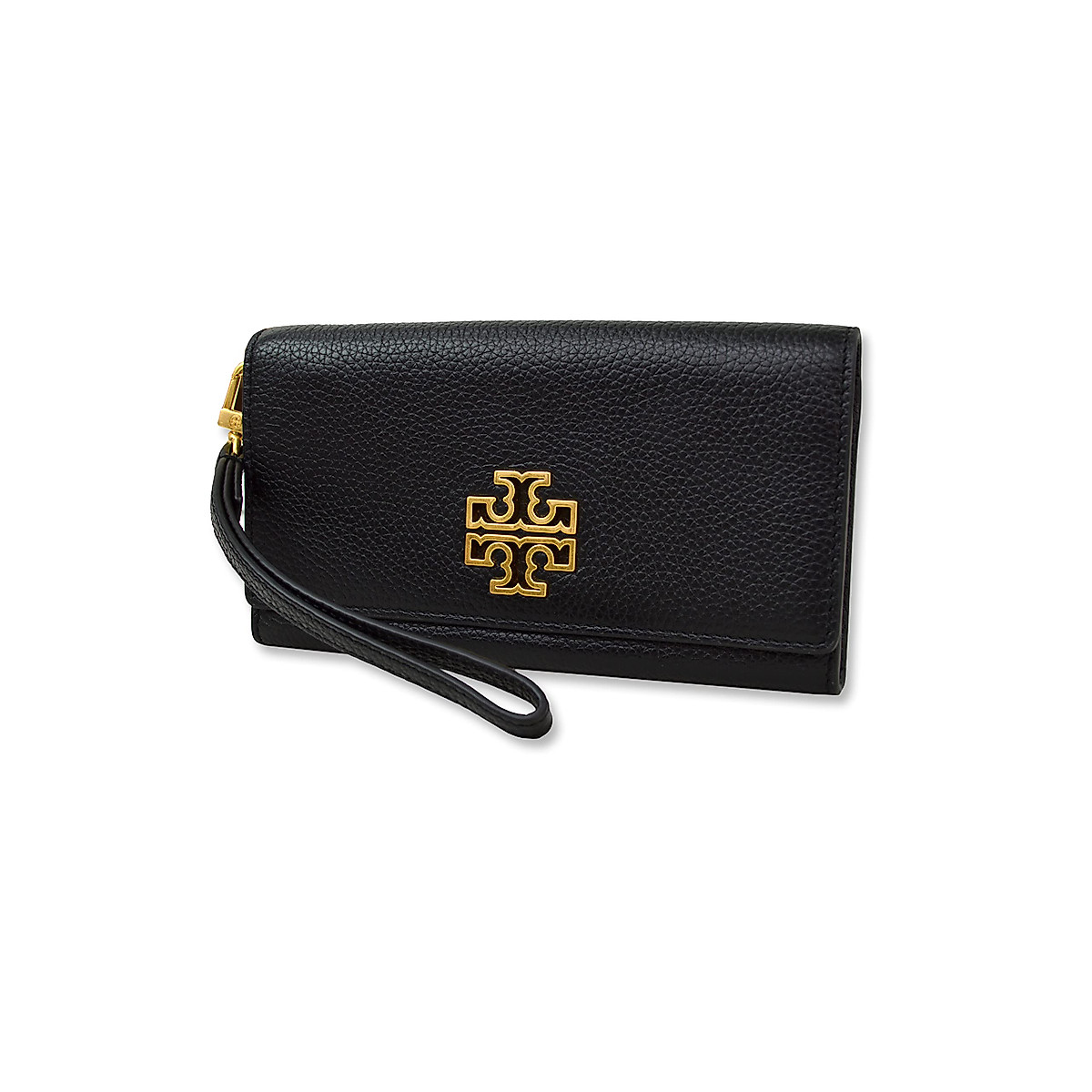 Tory Burch 785656 Black With Gold Hardware Britten Smartphone Women's Leather Wallet