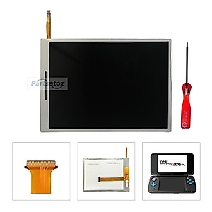 Rinbers Bottom LCD Screen Part Lower Display Replacement for Nintendo New 2DS XL LL Console with Opening Tool