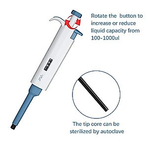 NestEcho Lab Single-Channel Pipettor,Adjustable Pipette 100-1000ul microliter Volume