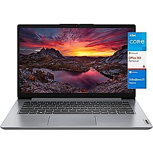 Lenovo 2023 Newest Ideapad 14 Inch Student Laptop, Intel Pentium Silver N5030 4-Core, up to 3.1 GHz, 4GB RAM, 256GB Storage, 1 Year Office 365, WIFI6, Webcam, Bluetooth, Windows 11