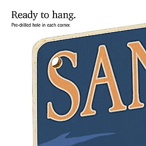 Lantern Press 6x9 Inch Wood Sign, Ready to Hang Wall Decor, Sanibel Island, Florida, Lighthouse