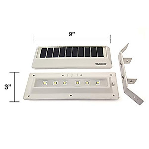 Touch Of ECO LITEAGENT PRO - Solar Dual Sided LED Post Light For Real Estate Signs, Business, Yard Sign Lighting - Includes Adjustable Sign Mounting Bracket