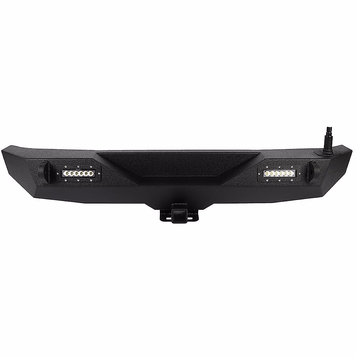 SCITOO Rront Bumper and Rear Bumper w/Tire Carrier Textured Black for 2007-2018 for Jeep Wrangler JK Rock Crawler Bumper w/Winch Plate with D-ring