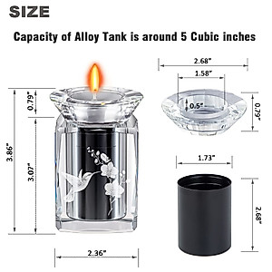 IFOLAINA Small Urn Hummingbird Mini Urns Crystal Ashes Cremation Keepsake Holder for Ashes Adult Male Human Pet Dog Remember Your Love One Lost