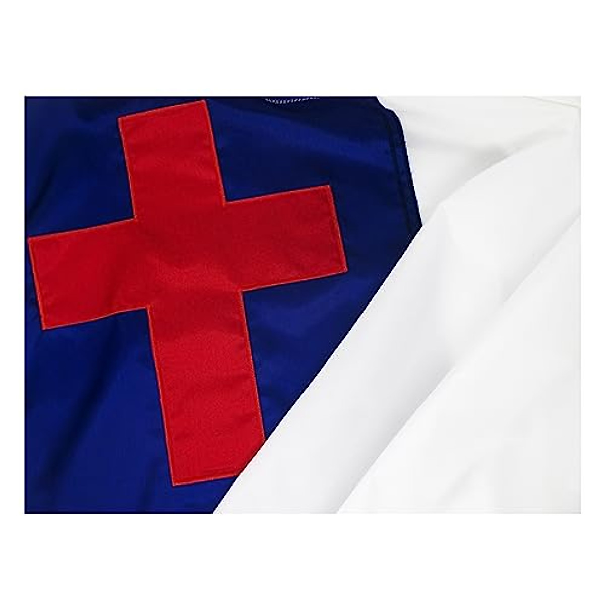 Made In USA Flags Co. - Christian Flag - Fade-Resistant Church & Garden Flag with SolarMax Nylon, Appliqued Cross, Strong Lock-Stitching - All-Weather Durable - 3’x5’ Christian House Flag