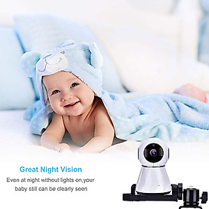 HelloCreate Baby Monitor Camera Bracket, 360 Degrees Rotatable Stable Camera Mount Bracket Baby Monitor Camera Mount Bracelet