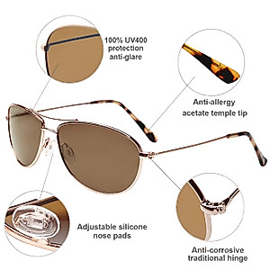 MAXJULI Baby Sea Polarized Aviator Sunglasses for Small to Medium Face 8017&8018