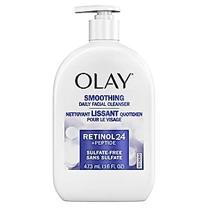 Olay Retinol 24 + Peptide Face Wash, Smoothing, Sulfate-Free, 16 oz