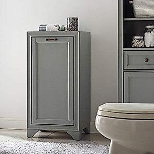 Crosley Furniture Tara Linen Hamper, Vintage Gray