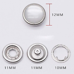 Supvox 50pcs Snap Fastener Kit Classic Rhinestone Prong Ring Snaps for Western Shirt Clothes Popper Studs (Random Color)