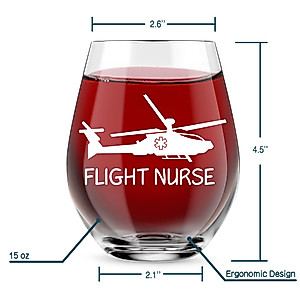 AGMDESIGN Funny Two Sided Good Day Bad Day Don't Even Ask Flight Nurse Wine Glass, Gift for Doctor, Nurse, Assistant, Pilot, Flight Attendant, Students, Graduation Gifts for Men Women