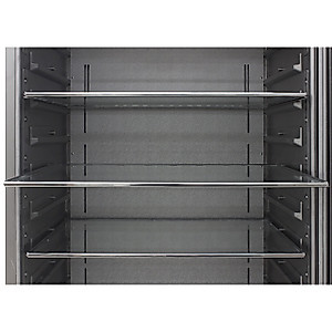 BRAMA Apartment Size Refrigerator 21 Cu. Ft. Full Fridge for Kitchen, Apartment, Pantry, Garage, House with Adjustable Glass Shelves and Blue LED Lighting, Single Zone, 29.5 inch wide, Black