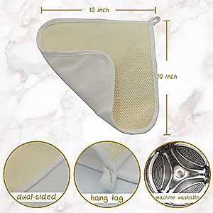5 Pack Soft Weave Home Spa Bath Shower Exfoliating Massage Face Body Wash Cloths, Dual-Sided With Exfoliating Scrub and Soft Terry Cloth Towel