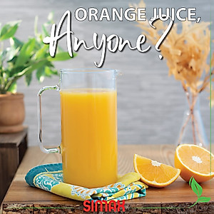 Simax Glass Pitcher, 32 Ounce (1 Quart) Borosilicate Glass, Hot and Cold Safe Iced Tea Pitchers for Drinks, Glass Water Pitcher, Cocktail Jug, Lemonade Pitcher, Sangria Pitchers, Juice Pitchers