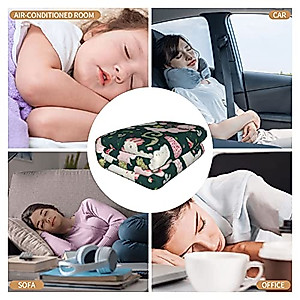 Cute Summer Kawaii Axolotl Hooded Blanket Fleece Throw Blanket Wrap Soft Warm Oversized Wearable Blanket for Women & Men