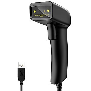 2D Barcode Scanner,Alacrity USB Wired Handheld QR Code Scanner Reader,Plug and Play,Compatible with Windows,Mac,Android,Linux,Work with PC,POS Machine,Laptop in Retails,Book Store,Pharmacy