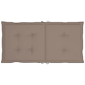 Tidyard 6 Piece Garden Chair Cushions Fabric Seat and Back Cushion Patio Chair Pads Taupe for Outdoor Furniture 39.4 x 19.7 x 1.2 Inches (L x W x T)
