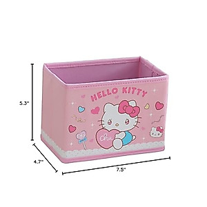 Bliqlriy Kawaii Collapsible Storage Bin, Cute Storage Box Foldable Baskets Kawaii Office Desk Organizer Cute Room Decor