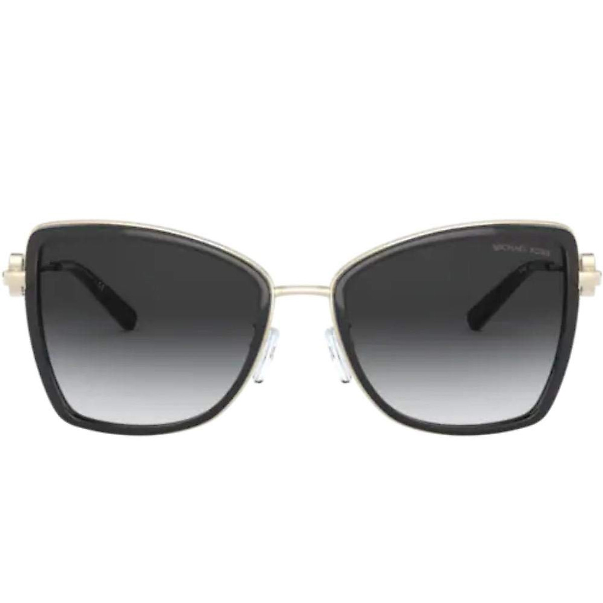 Michael Kors MK1067B - 10148G Sunglasses CORSICA LIGHT GOLD/BLACK w/Dark Grey Gradient 55mm